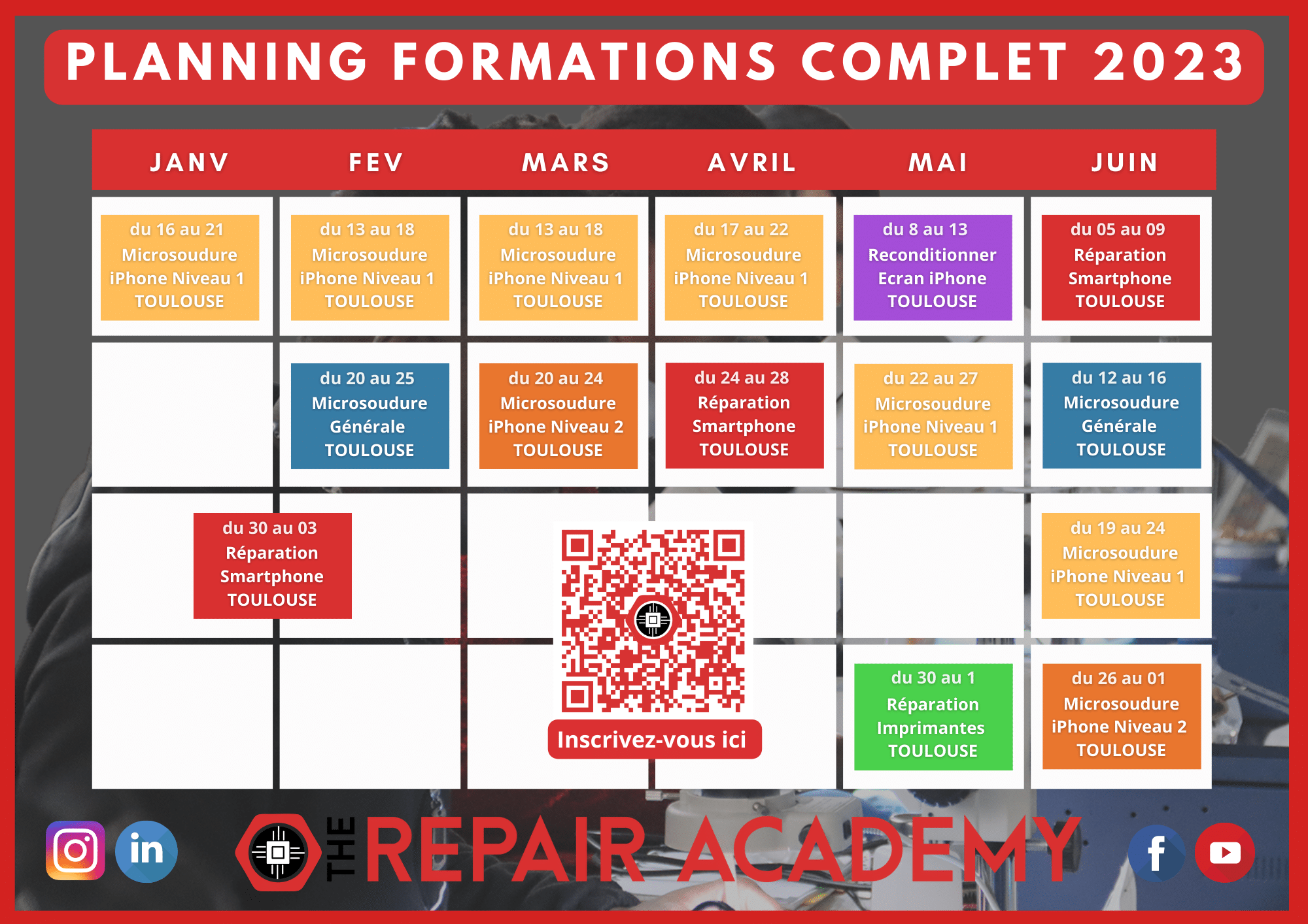 Calendrier des Formations - The Repair Academy